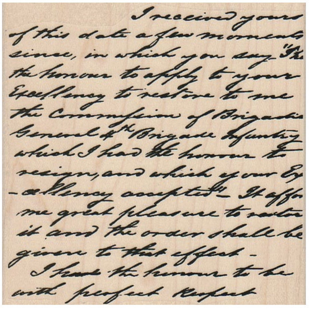 Script Word Background Rubber Stamp Stamping Craft Supplies Plate ...