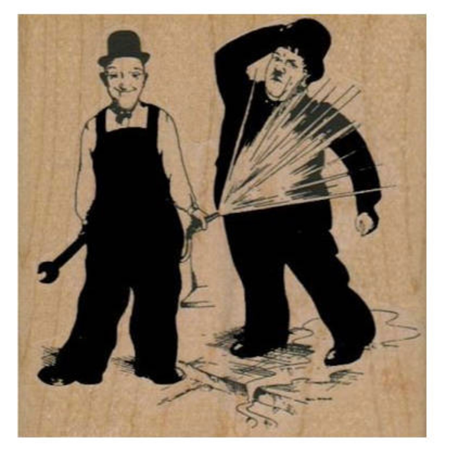 Rubber Stamp Man Getting Hosed 6160 Classic Tv Movies Cling Stamp ...
