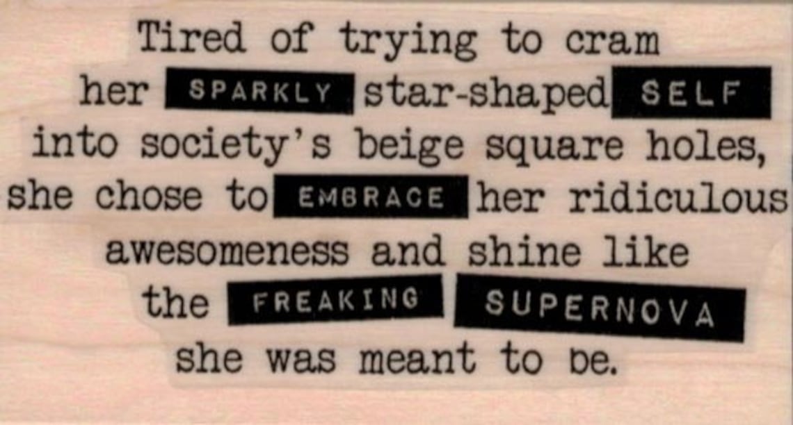 Tired of Trying to Cram Rubber Stamp Word Quote Scrapbooking - Etsy