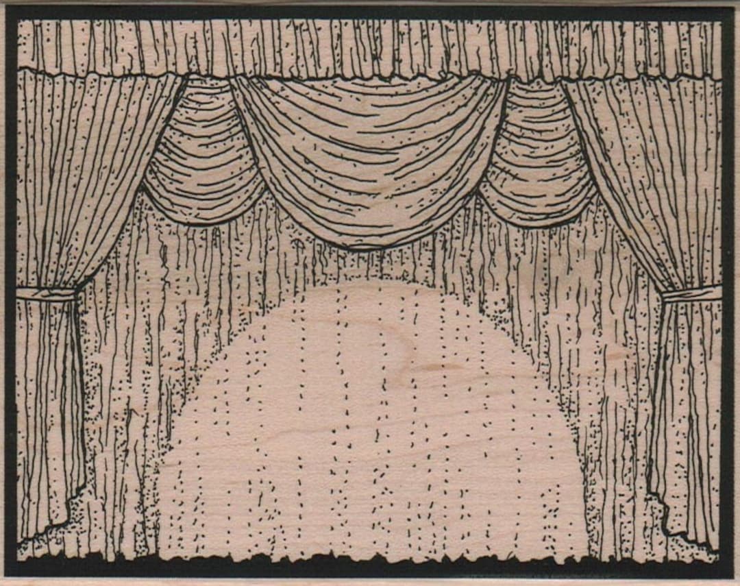 Cushioned Stamp Stage Curtains Theater Stamp Rubber Stamp Stamp Number ...