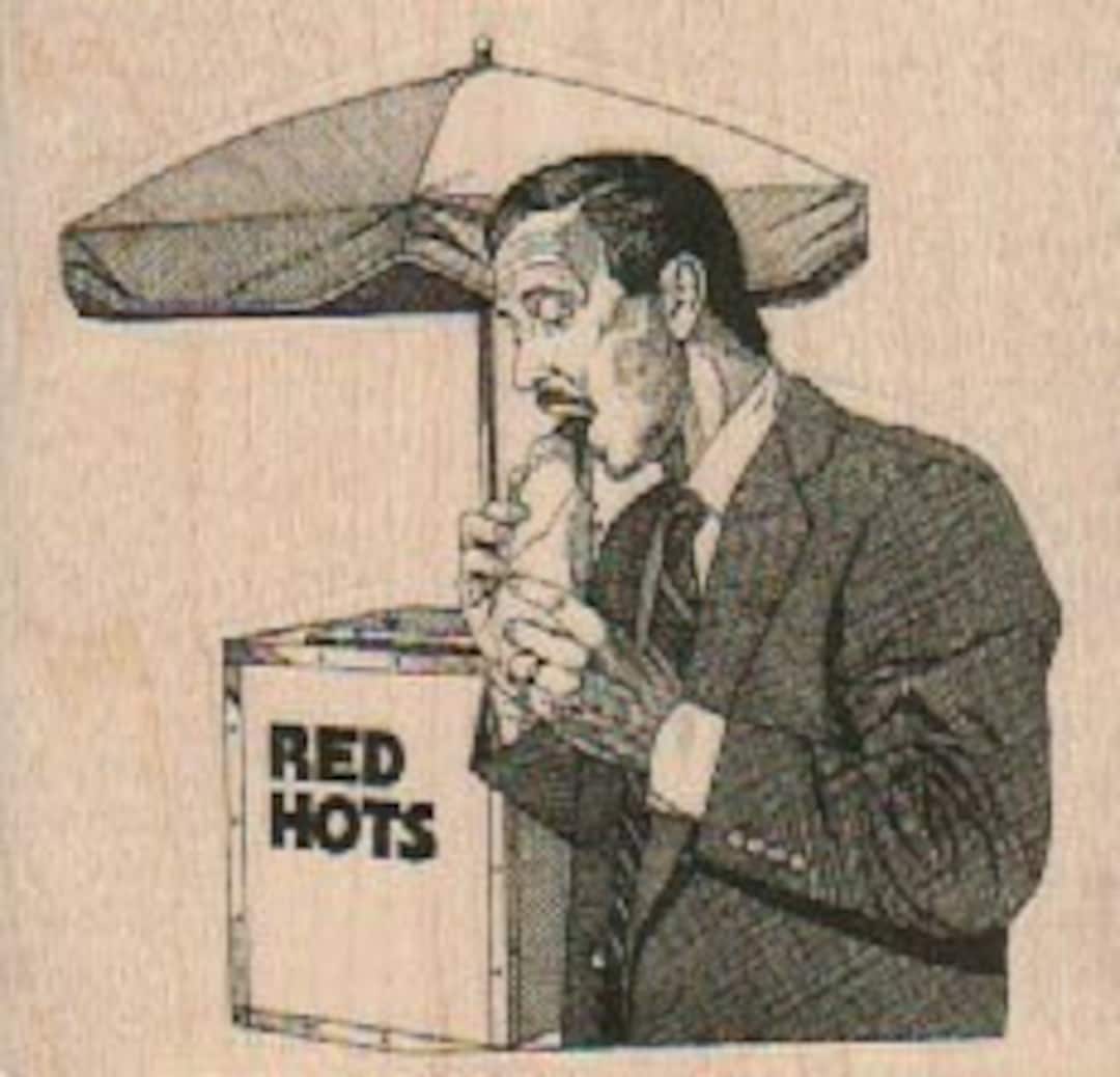 Rubber Stamp Man Hot Dog Stand Retro Unmounted Scrapbooking Supplies ...