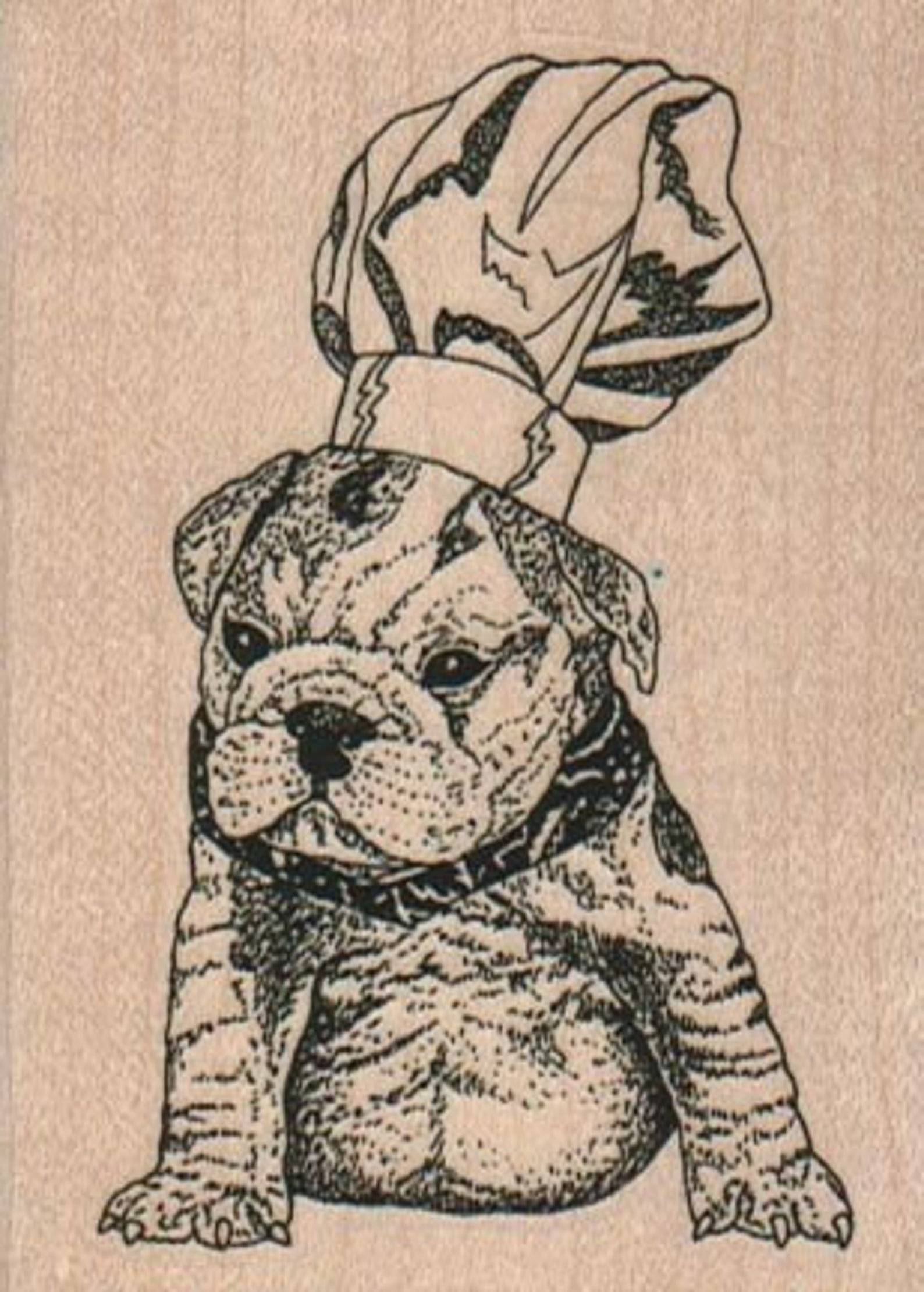 Rubber Stamp Dog Chef Hat Wood Mounted Scrapbooking Supplies 14019 Pug ...