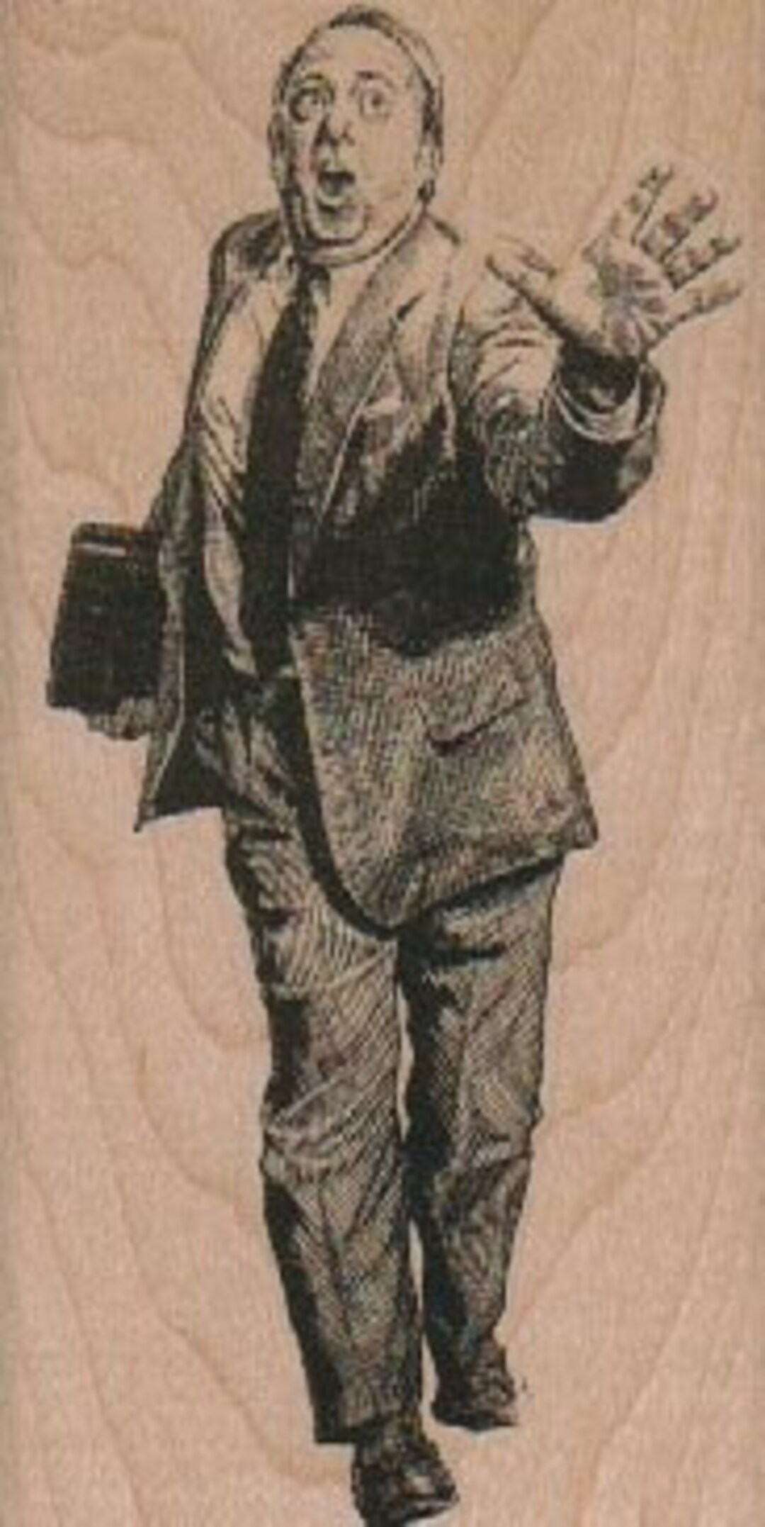 Running Man Rubber Stamp Suit Old Men Wood Mounted Number18149 - Etsy