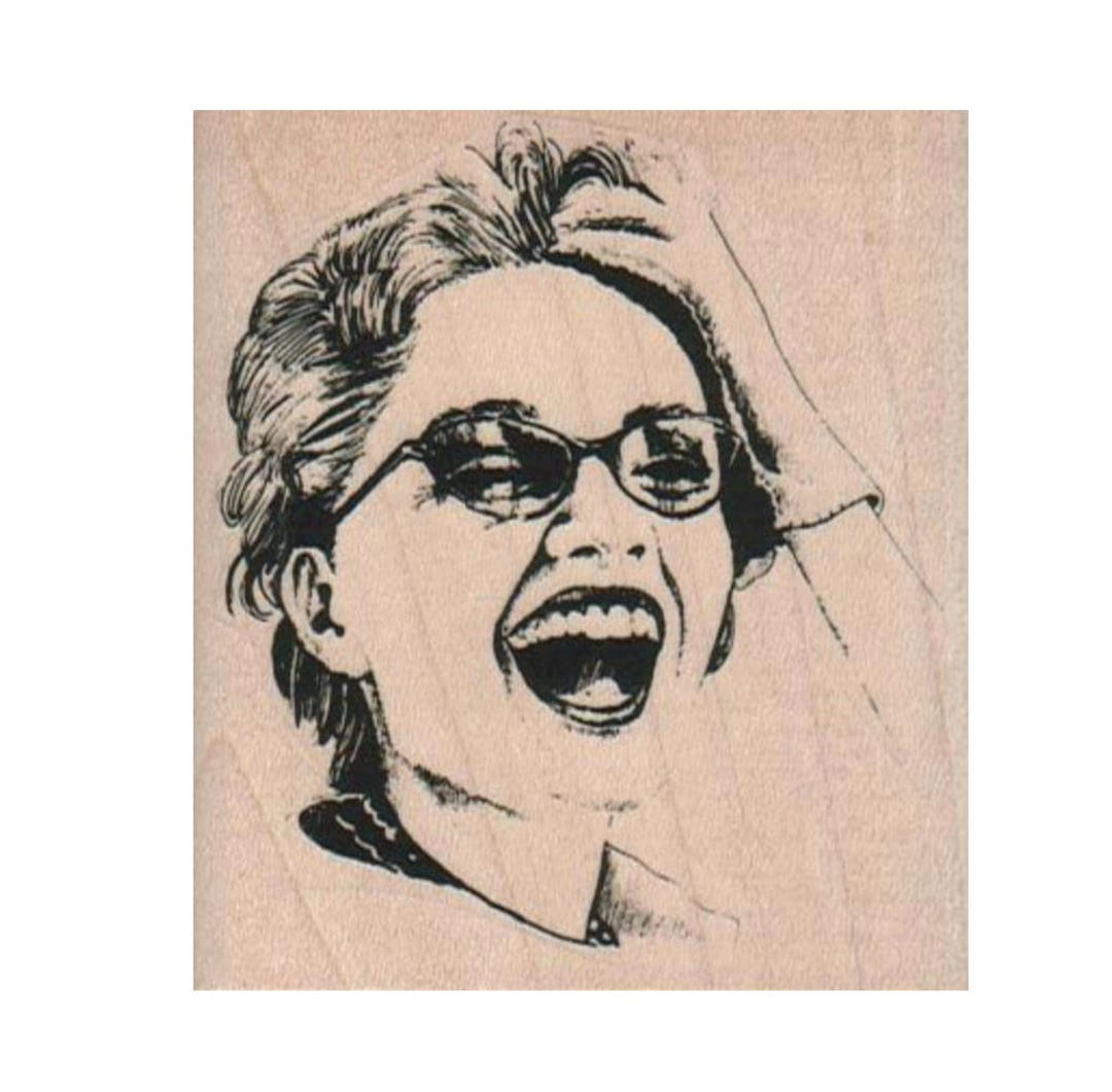 Laughing Lady Face Stamp Stamps No5335 Scrapbooking Supplies Stamps ...
