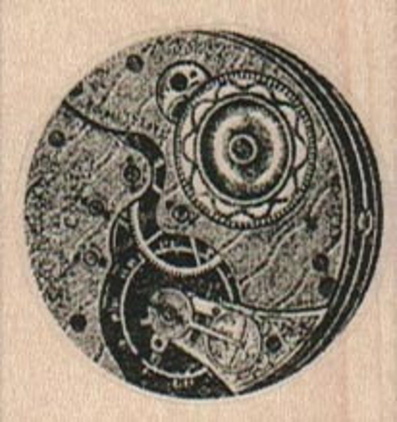 Rubber Stamps Stamping Steampunk Supplies GEAR Watch Parts Stamp Rubber ...