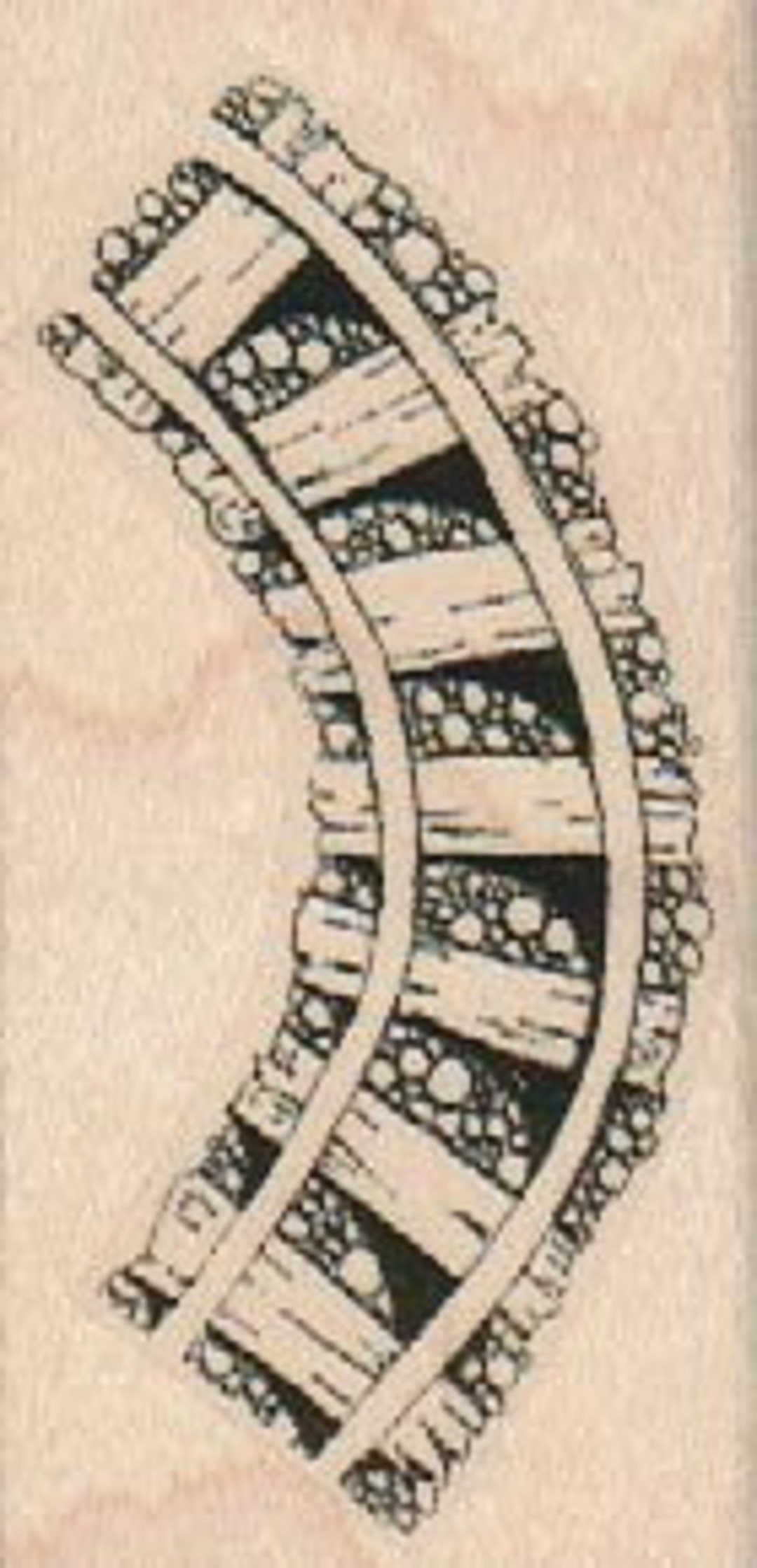 Train Track Bend Rubber Stamps Thomas Railroad Curve Craft Stamping ...