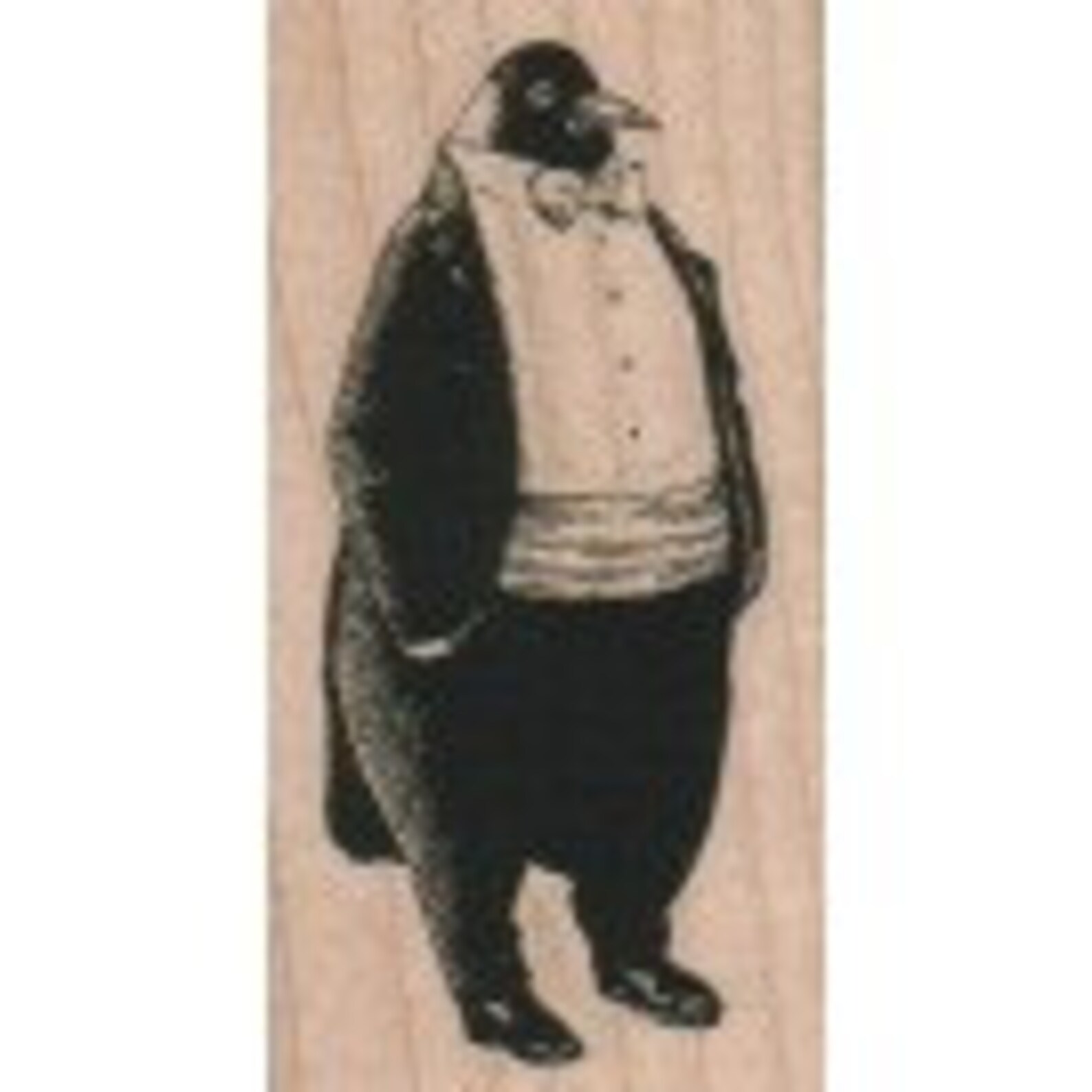 Penguin Rubber Stamp Tuxedo Waiter Stampings Art and Craft | Etsy