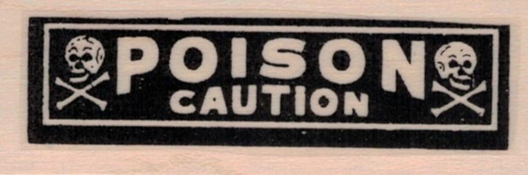 Rubber Stamp Poison Caution Halloween Tattoo Quote Sayings Stamps 20423 ...
