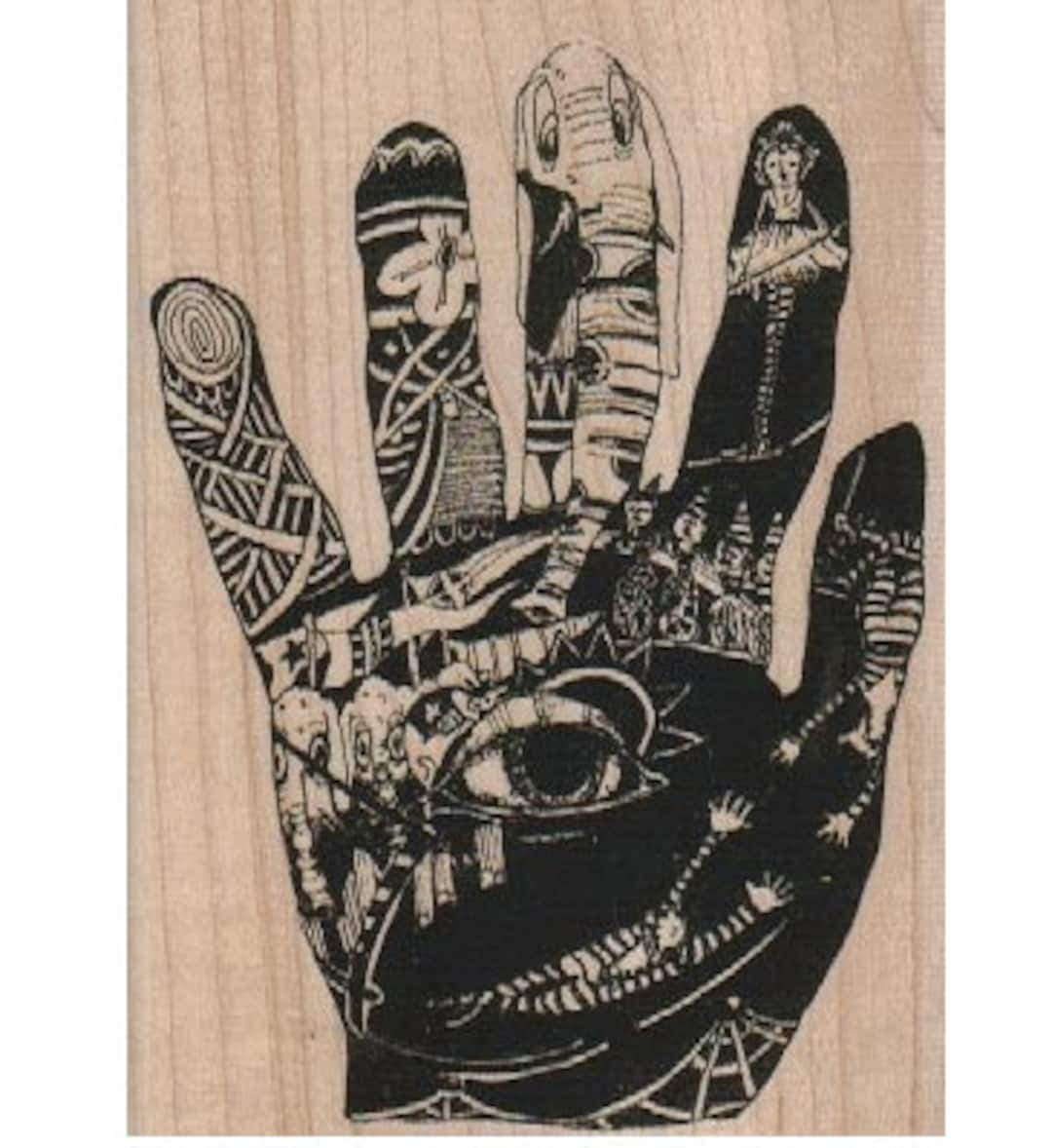 Circus Hand Steampunk Rubber Stamp Unmounted Designed by Mary Vogel ...