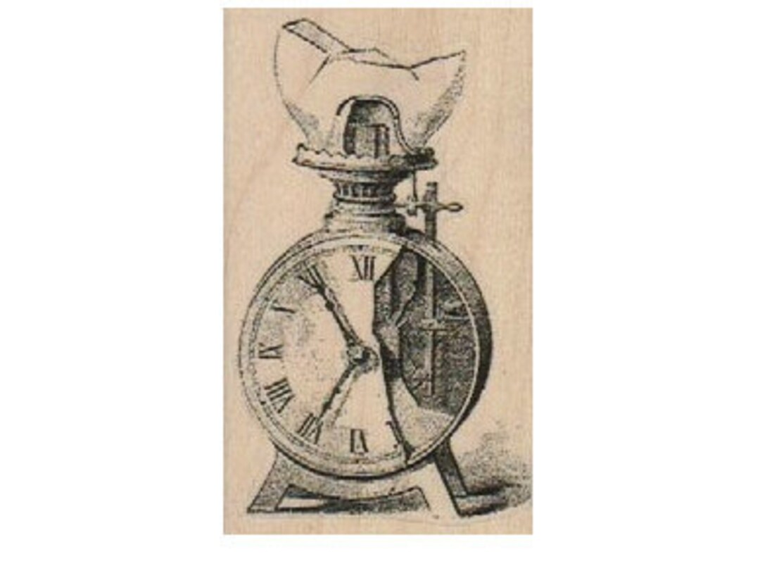 Old Broken Clock Stamp Wood Mounted Rubber Stamp Stamp Number 18458 - Etsy