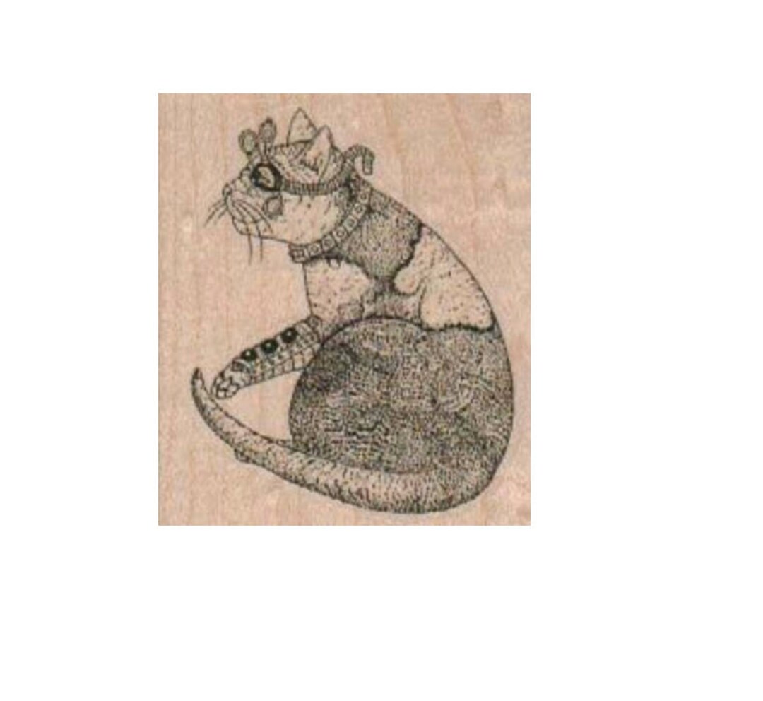 Cat Rubber Stamps Stamping Steampunk Goggles Rubber Stamp Stamps Cling ...