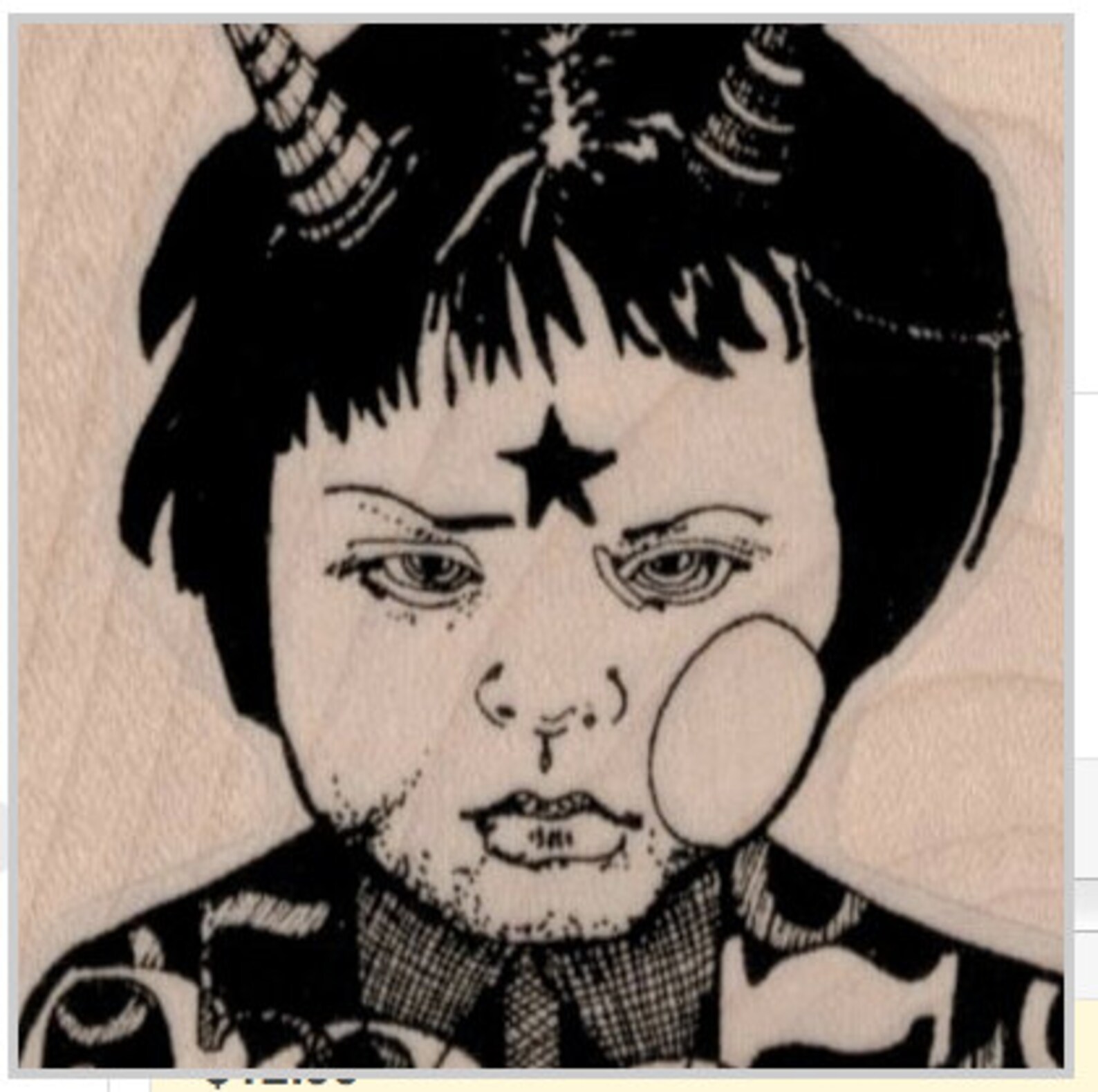 Rubber Stamp Goth Girl Steampunk Horns Numbers Zentangle Art Stamps ...