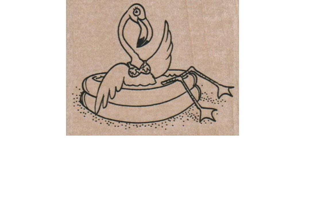 Flamingo Inner Tube Rubber Stamp Rubber Stamp 12870 Florida Pink Ocean ...
