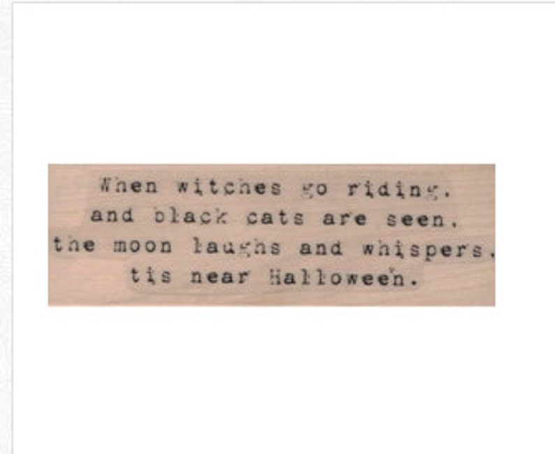 Rubber Stamp Halloween Witch Witches Go Riding Quote Stamps - Etsy