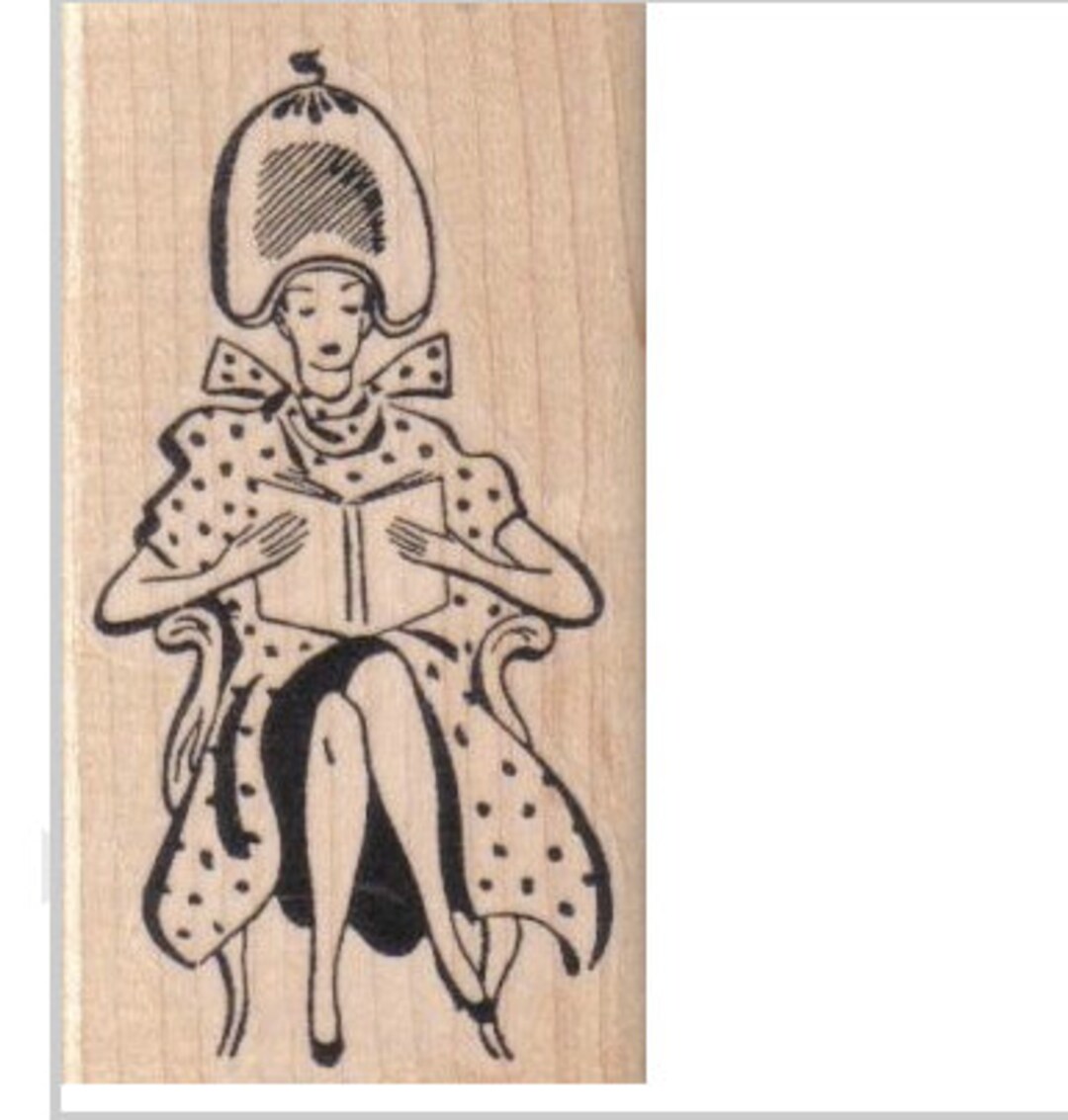Rubber Stamp Lady in Beauty Salon 8634 Barber Hair Hairdresser Sewing ...