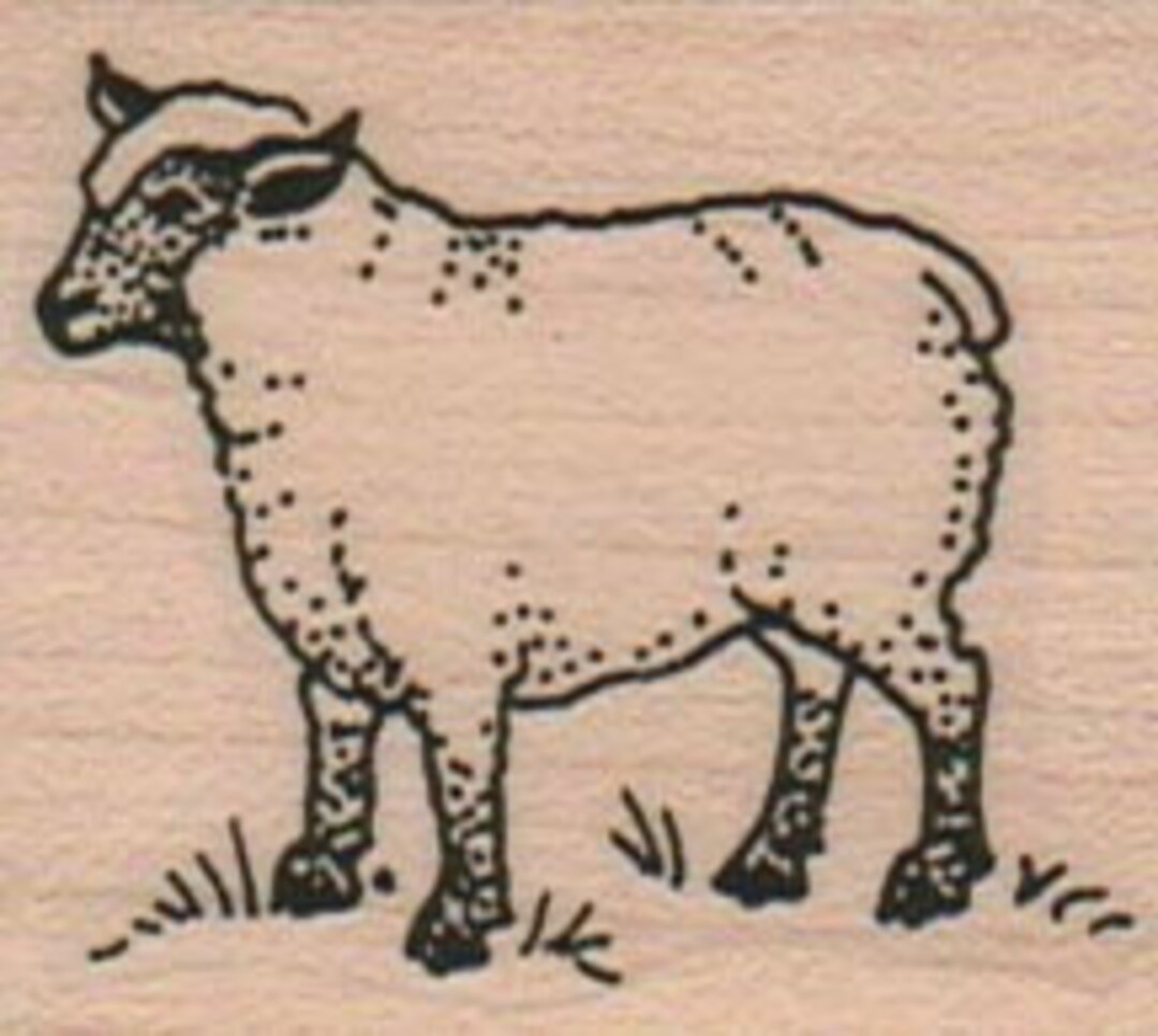 Sheep Lamb Stamp Whimsical Rubber Stamp 16776 - Etsy