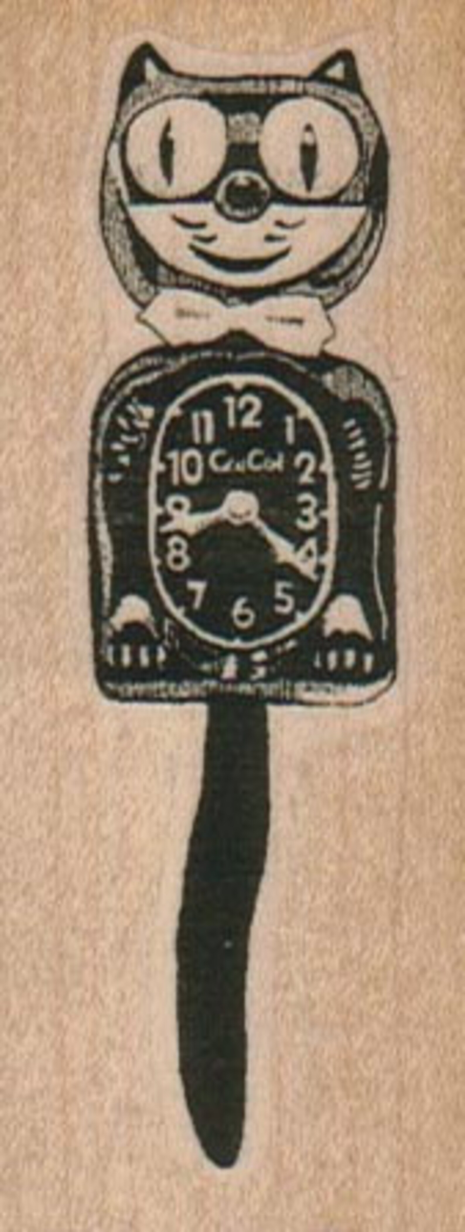 Rubber Stamp Kitten Cat Clock FELIX Stamping Scrapbooking Supplies ...