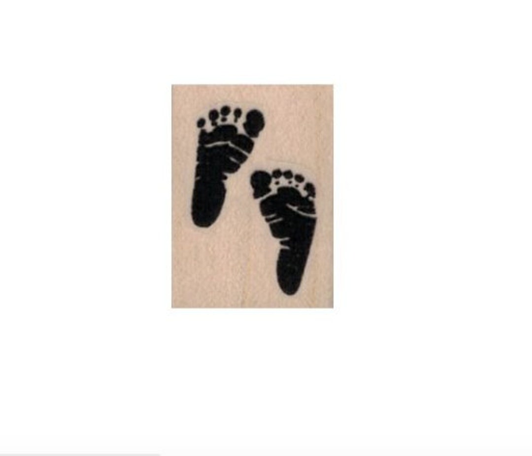 Bare Footprint Silhouette Rubber Stamps Leg Foot Feet Rubber Stamp ...