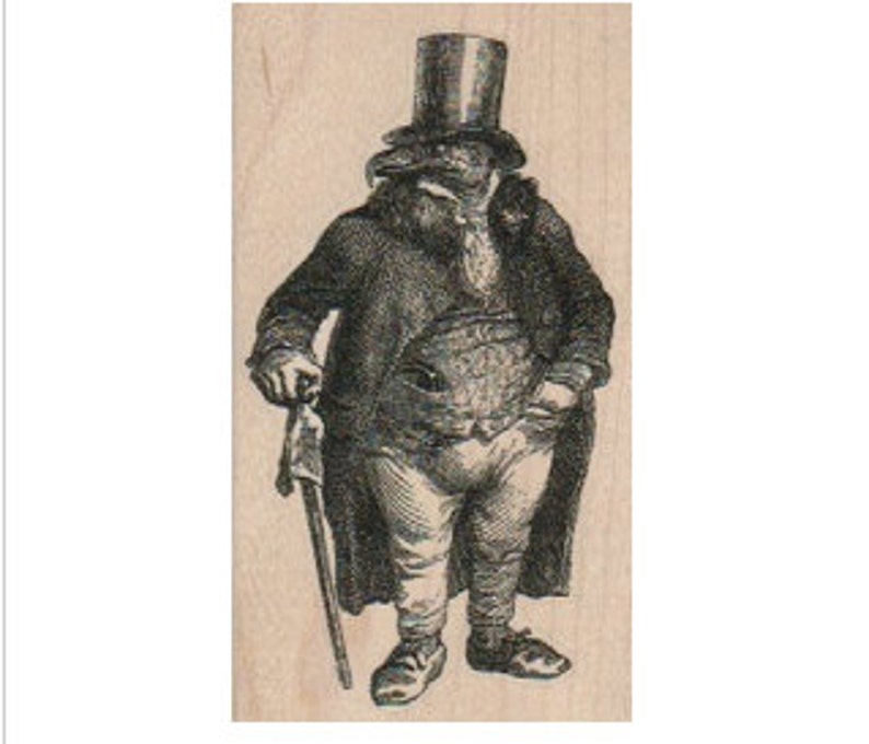 BUG Rubber Stamp Steampunk Supplies Man Grandville Hawk Cling - Etsy
