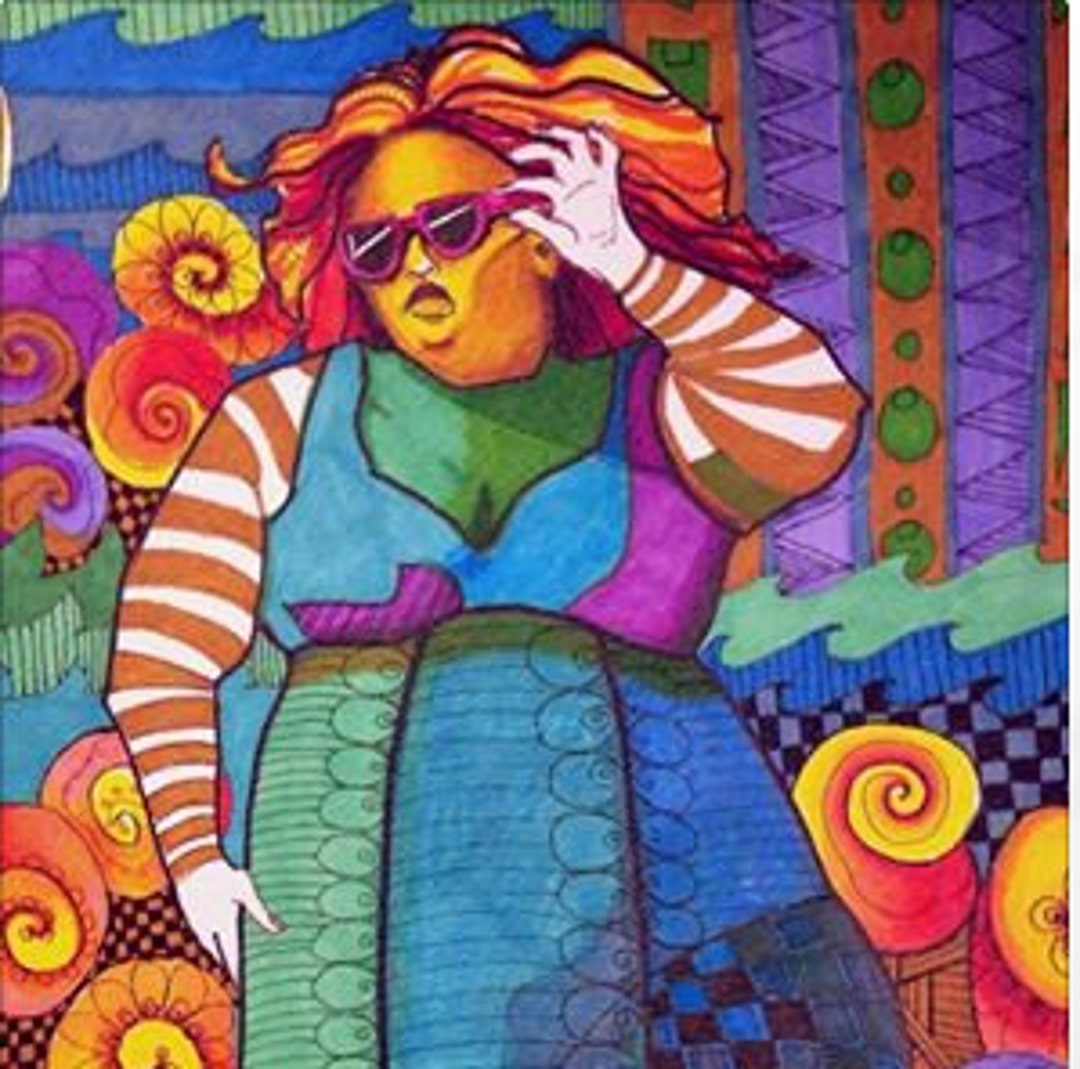 Bold and Beautiful Color Print Mary Vogel Lozinak Illustration Ink ...