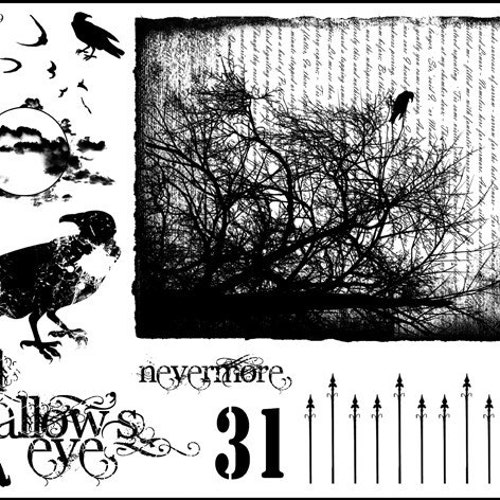Unmounted Rubber Stamp Plate Black Birdravengoth Halloween - Etsy