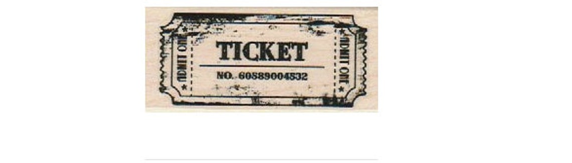 Admit One Ticket Rubber Stamp 19190 Toys Carnival Game Ticket - Etsy