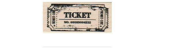 Admit One Ticket Rubber Stamp 19190 Toys Carnival Game Ticket - Etsy