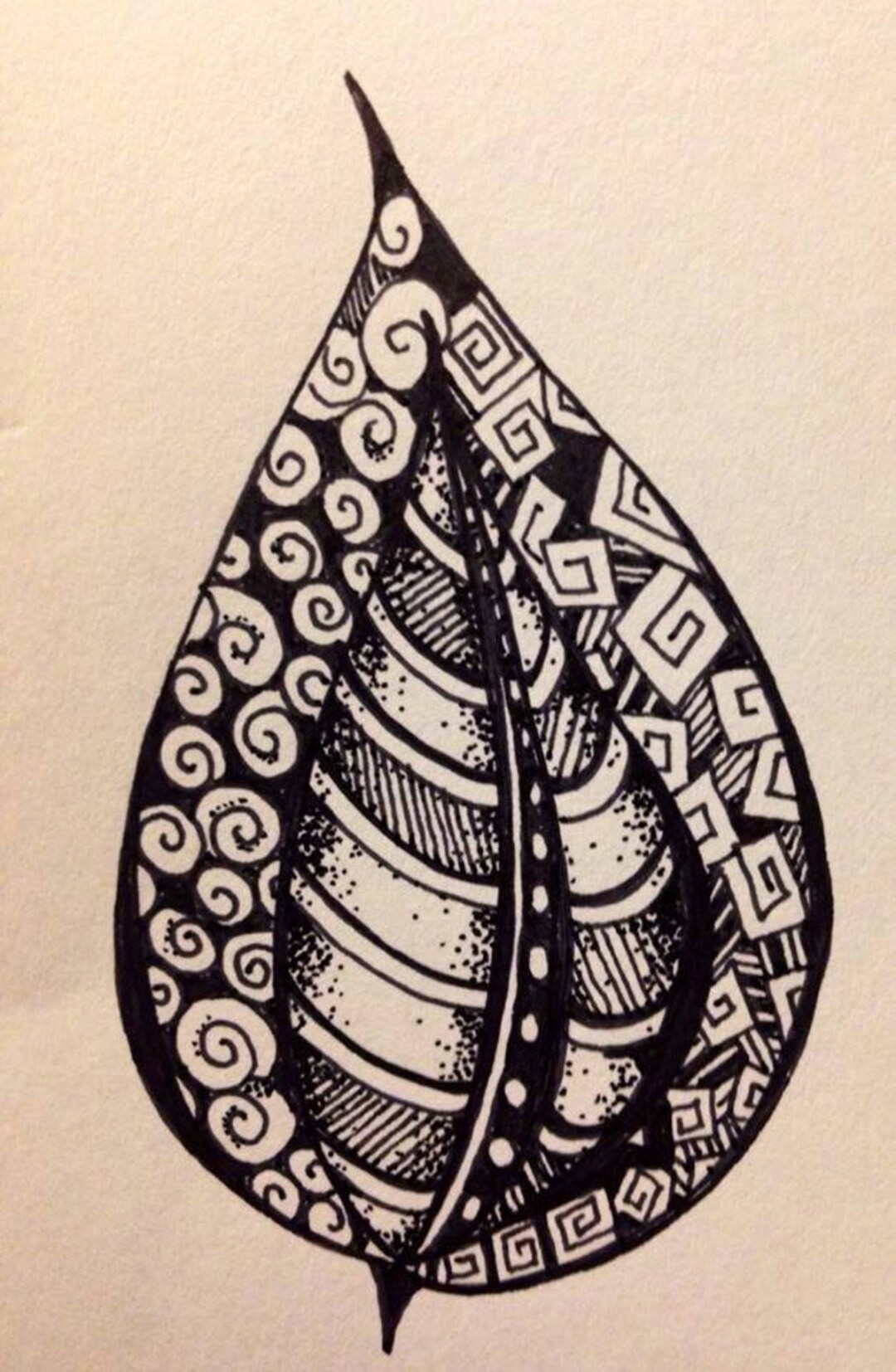Whimsical Leaf Leaves Rubber Stamp Zentangle Art Stamps Original Design ...