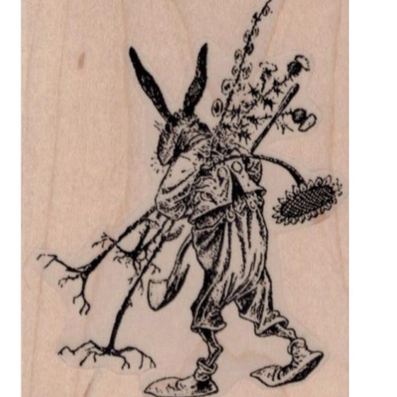 Bunny Rubber Stamp - Etsy