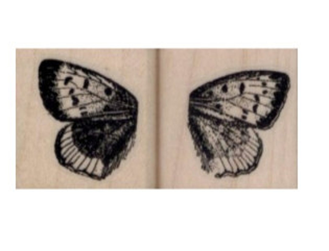 Rubber Stamp Pair Butterfly Wings Stamping Craft Supplies Scrapbooking ...