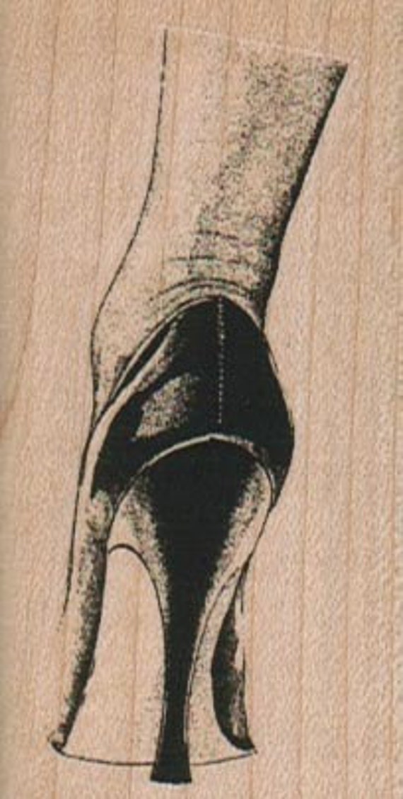 Stiletto Spike heel shoe stamps leg foot feet rubber stamp | Etsy