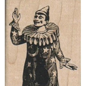 Jester Clown Moon and Stars Circus Stamp Unmounted Rubber - Etsy UK