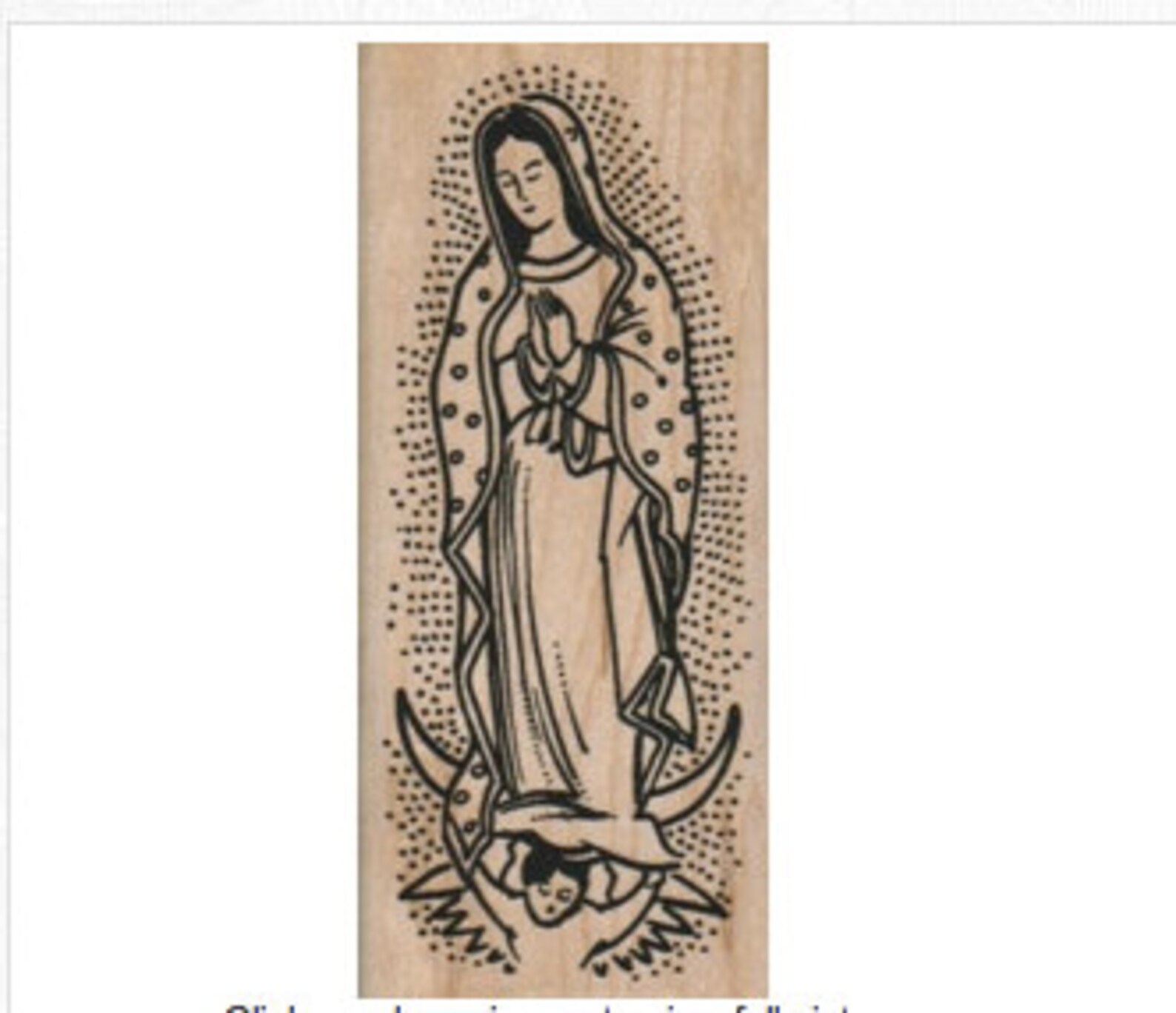 Rubber Stamp Our Lady of Guadalupe Catholic Stamping Religious ...