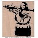 Rubber Stamp Banksy Mona Lisa With Gun Bazooka Stamping Graffiti ...