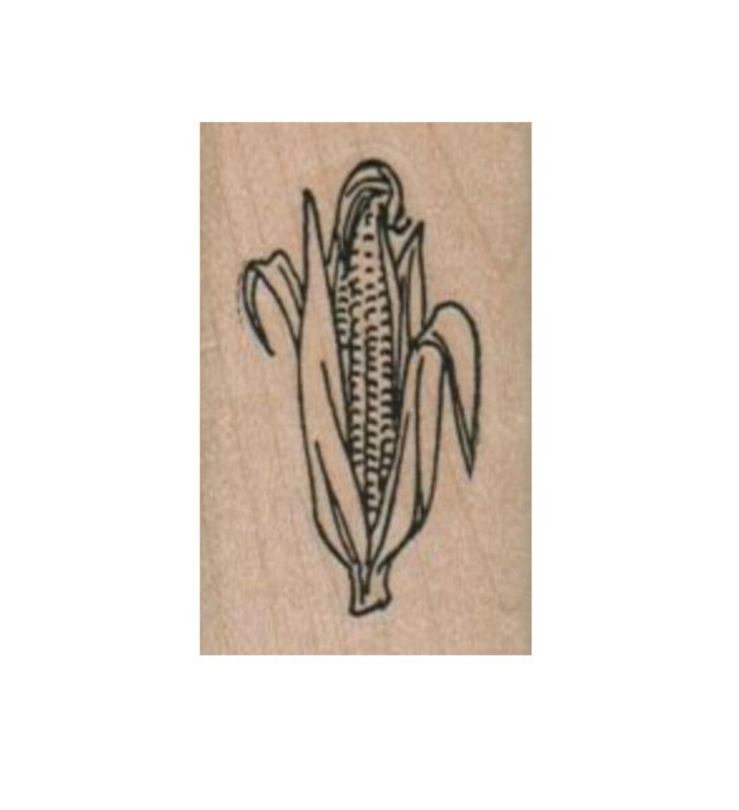Rubber Stamp Mounted Corn on the Cob Stamp Small Number 13006 Summer ...