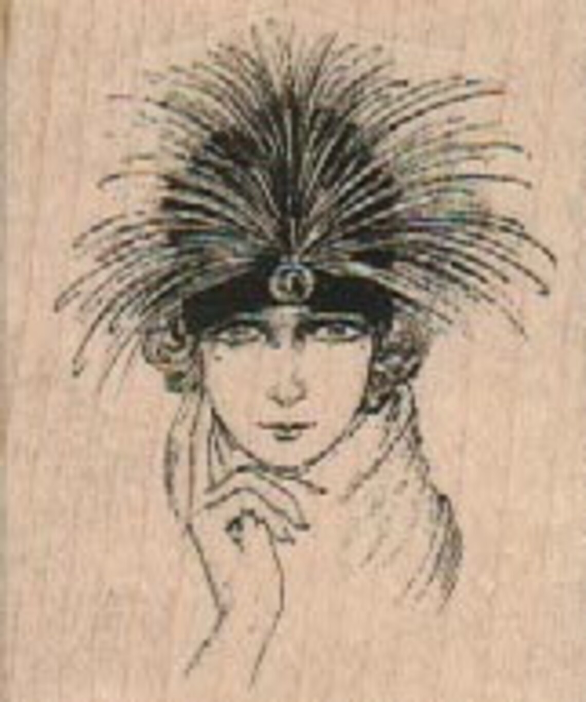 Thanksgiving Rubber Stamp Woman With Turkey Platter Mom Mother 18543 - Etsy