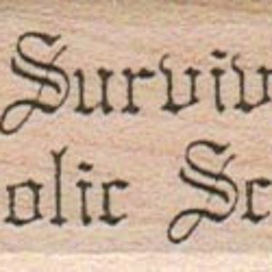 I Survived Catholic School Rubber Stamp Wood Mounted 365 | Etsy
