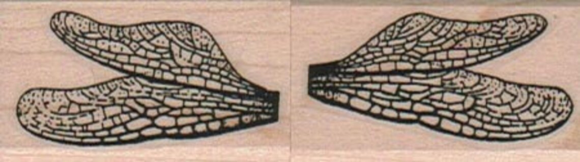 Butterfly Wing Set (2) Each Rubber Stamps Place Cards Gifts Wood ...