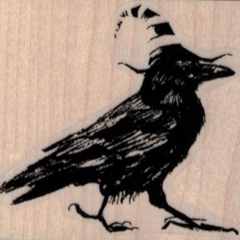 Crow Rubber Stamp - Etsy
