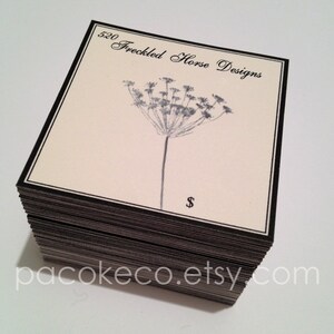 100 Customized 2 X 2 Inch Logo Business Cards, Hang Tags, Earring ...