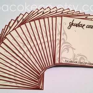 100 Customized 2 X 2 Inch Logo Business Cards, Hang Tags, Earring ...