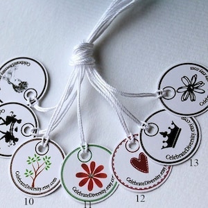 MICRO TAGS - 70 Customized 1 Inch Circle Tags - Perfect for Jewelry and ...