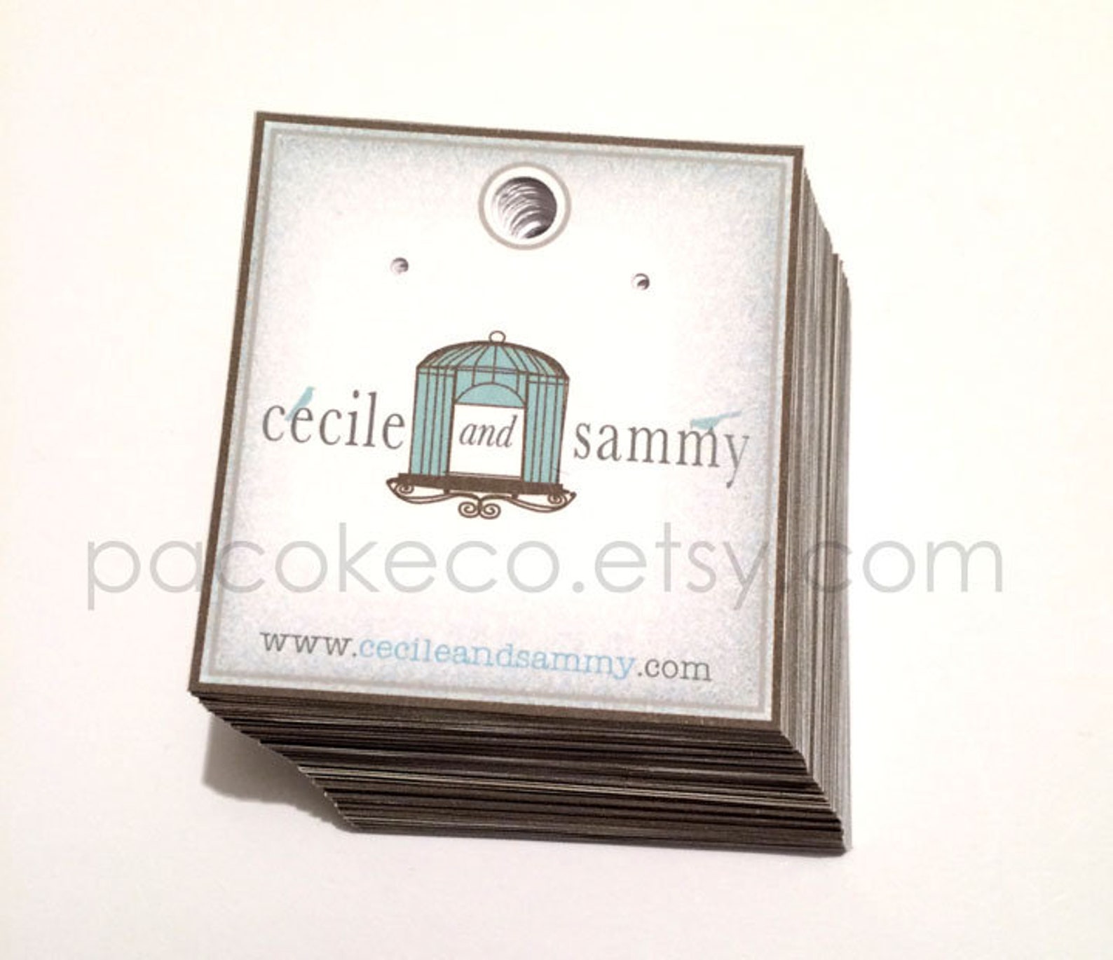 100 Customized 2 X 2 Inch Logo Business Cards Hang Tags - Etsy