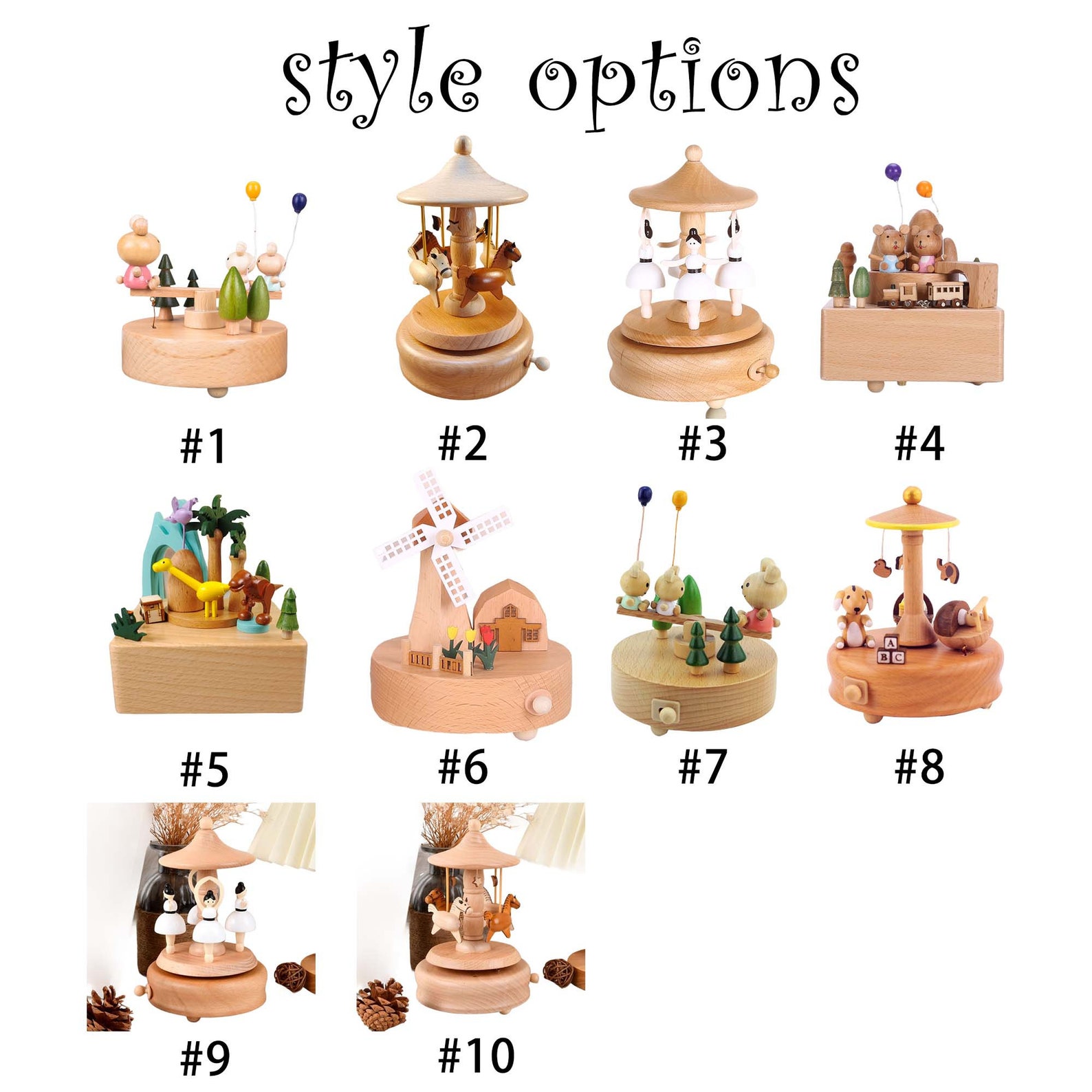 Personalized Name Wooden Music Box, Children's Customized Holiday Gift ...