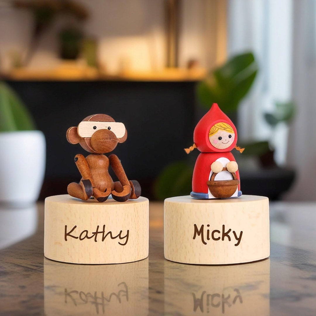 Engraved Baby Name Music Box, Custom Wooden Music Box, Personalized ...
