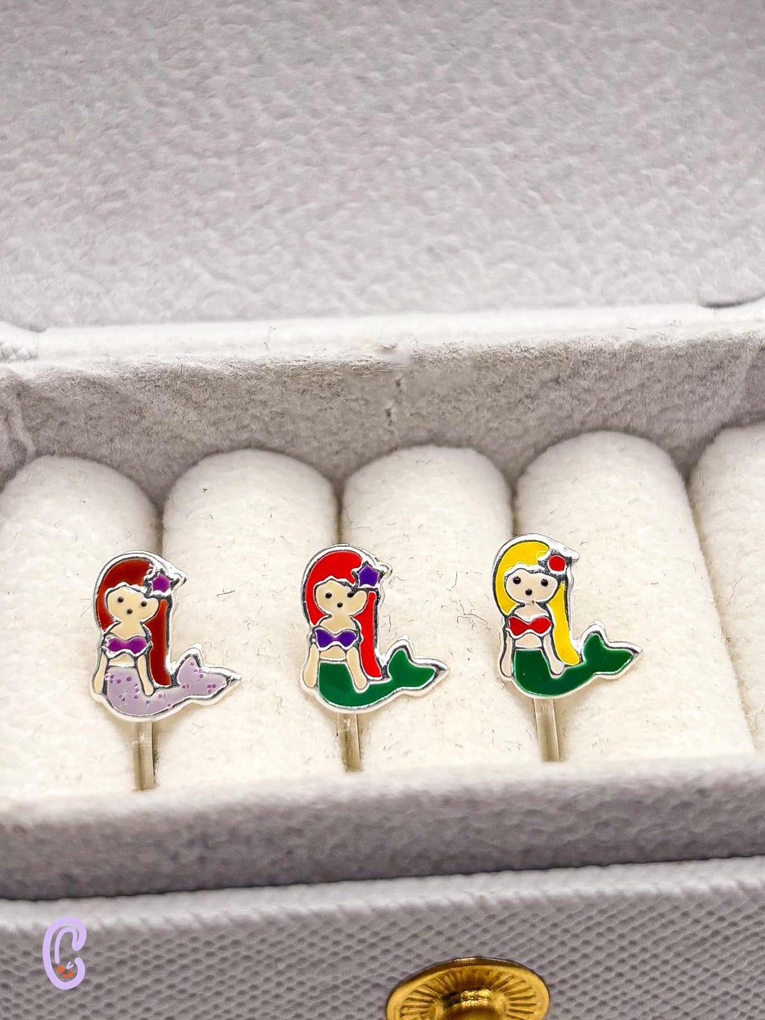 Children's Mermaid Ear Clips, Mermaid Ear Clips for Children, Earrings ...