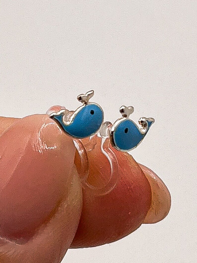 Children's Whale Ear Clips, Blue Whale Ear Clips for Children, Earrings ...