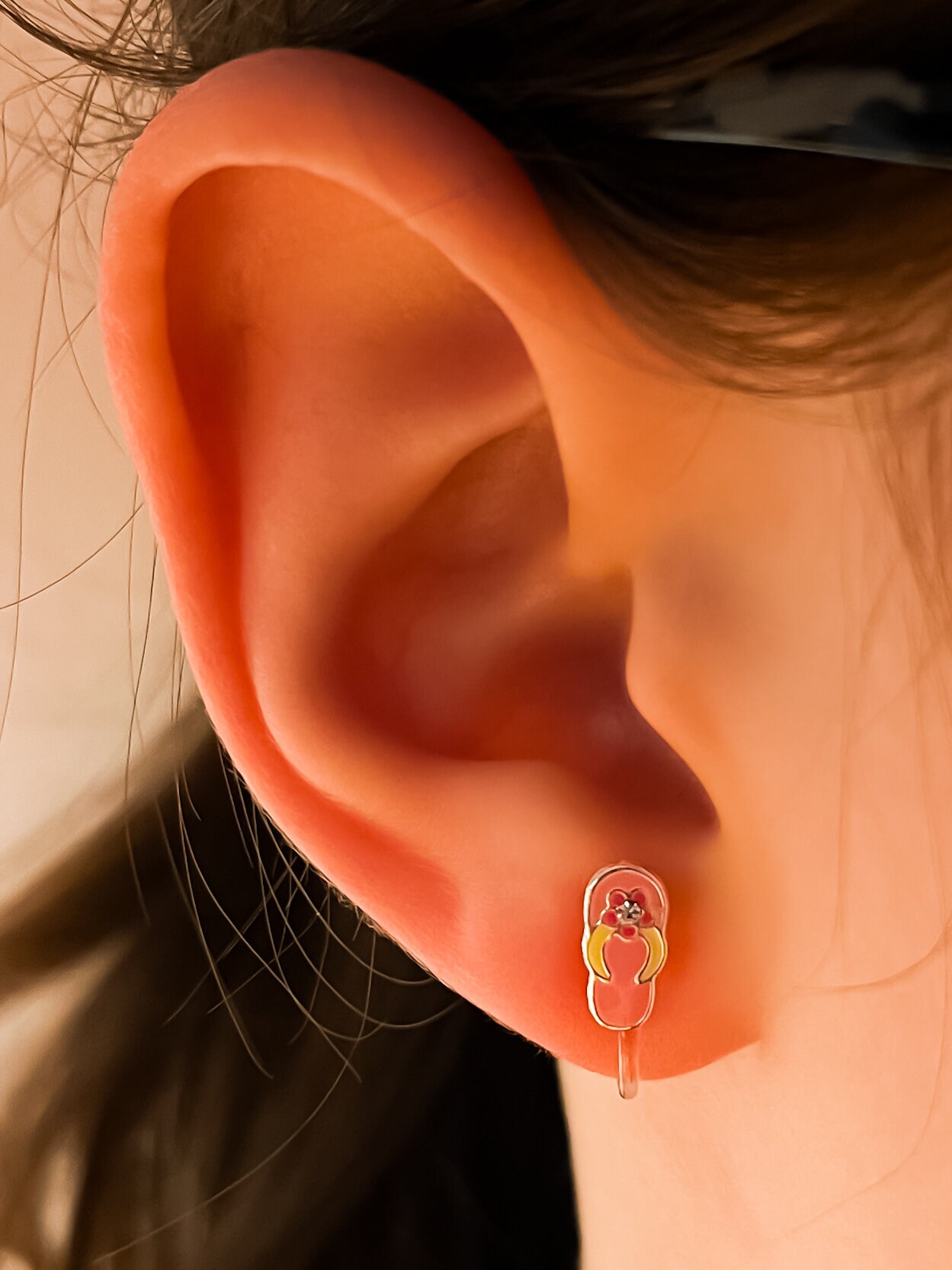 Ear Clips Children Flip Flop, Pink Flip Flop Ear Clips Children ...
