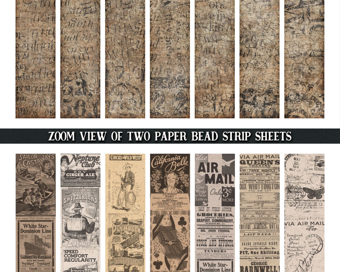 Printable Paper Bead Pattern Strips Set 2 - Etsy