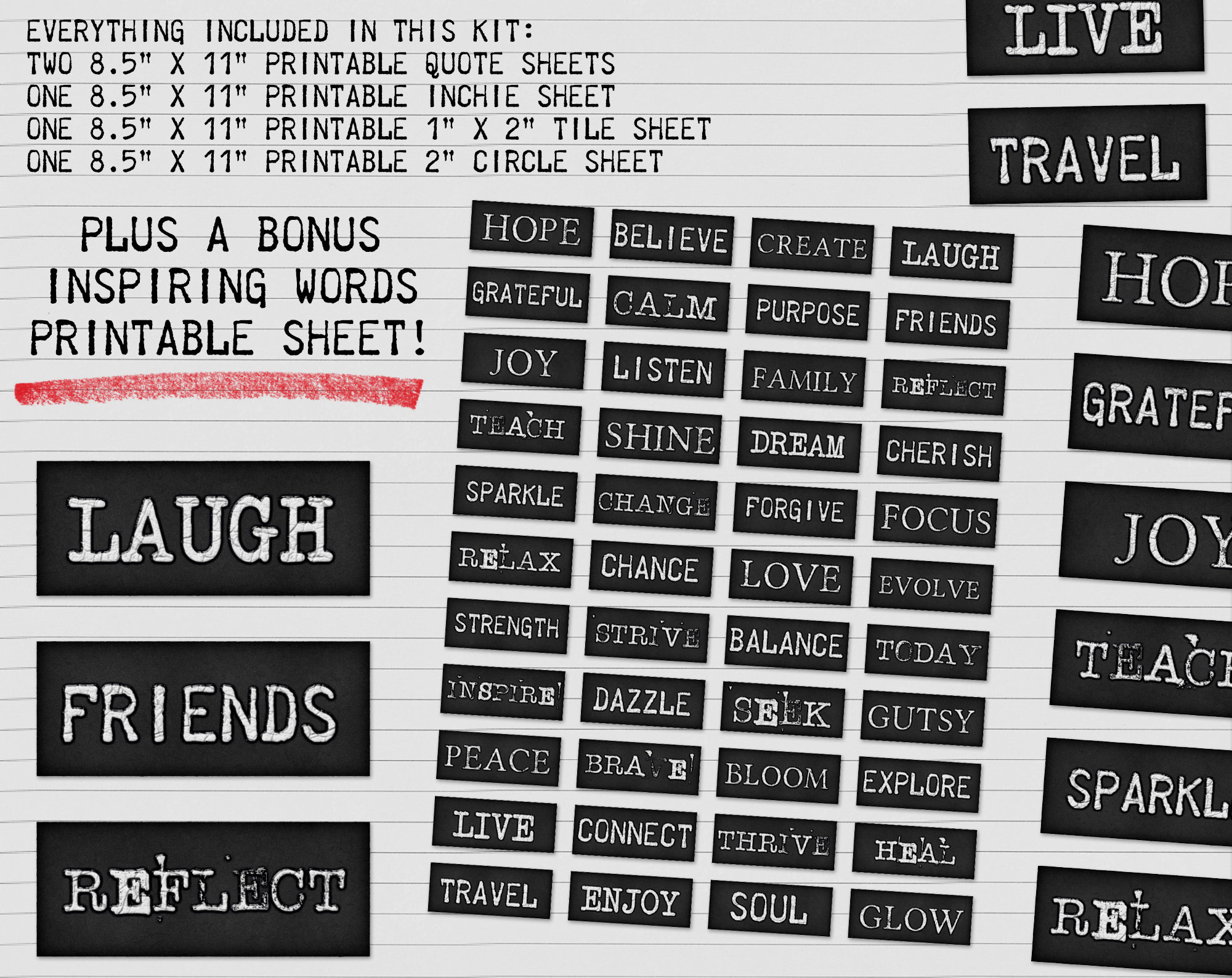 Printable Collage Kit With FREE Bonus! - Etsy